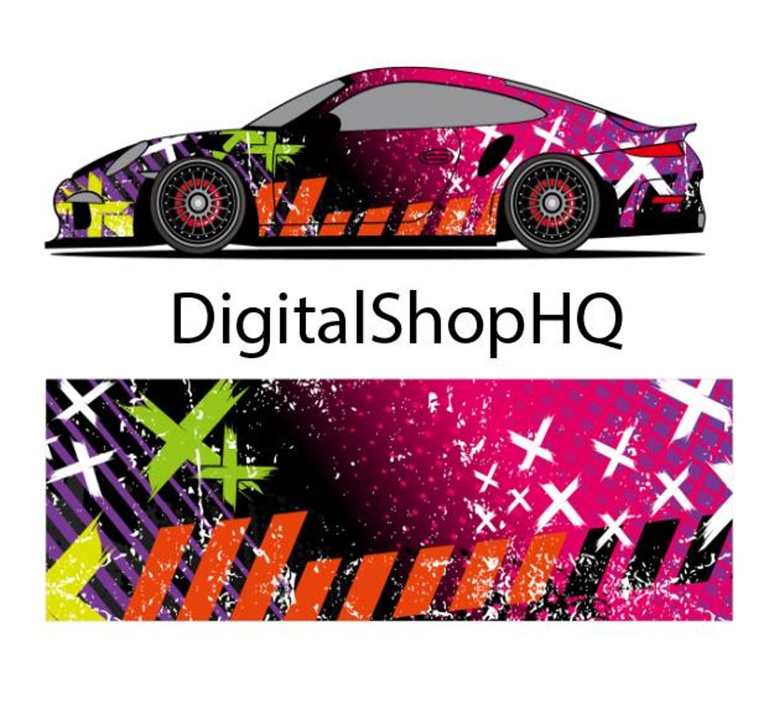 Vehicle Wrap Design Printable Custom Car Graphics Unique Car Decal Art ...