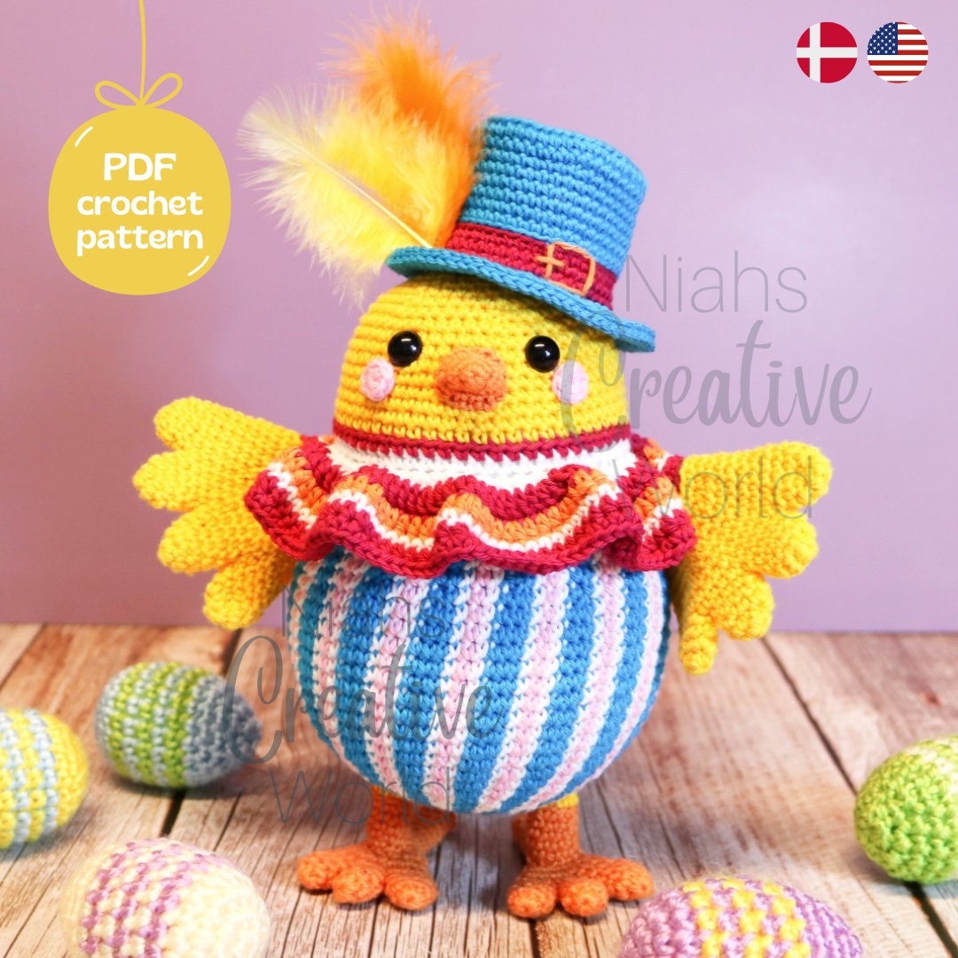 Chico the Circus Chicken, Crochet Amigurumi Pattern, Instant Digital ...