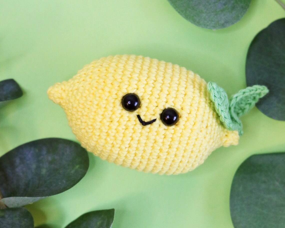 Lenny the Happy Lemon, Plushie, Amigurumi Crochet Pattern, Digital ...