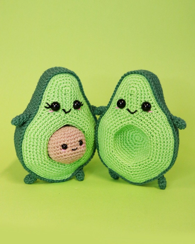 Avocado Family Amigurumi Crochet Pattern Digital Download - Etsy