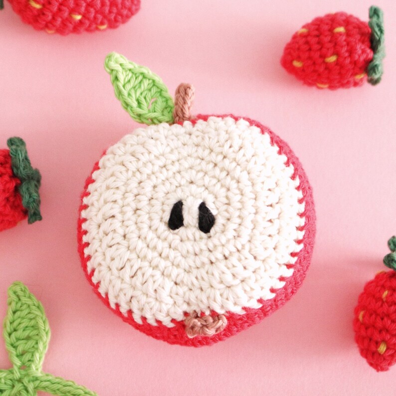 Red Fruits and Berries, Crochet Pattern Bundle, Watermelon, Apple ...