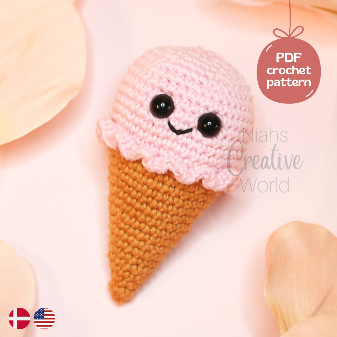 Isabella the Ice Cream Cone, NO-SEW Amigurumi Crochet Pattern - Etsy