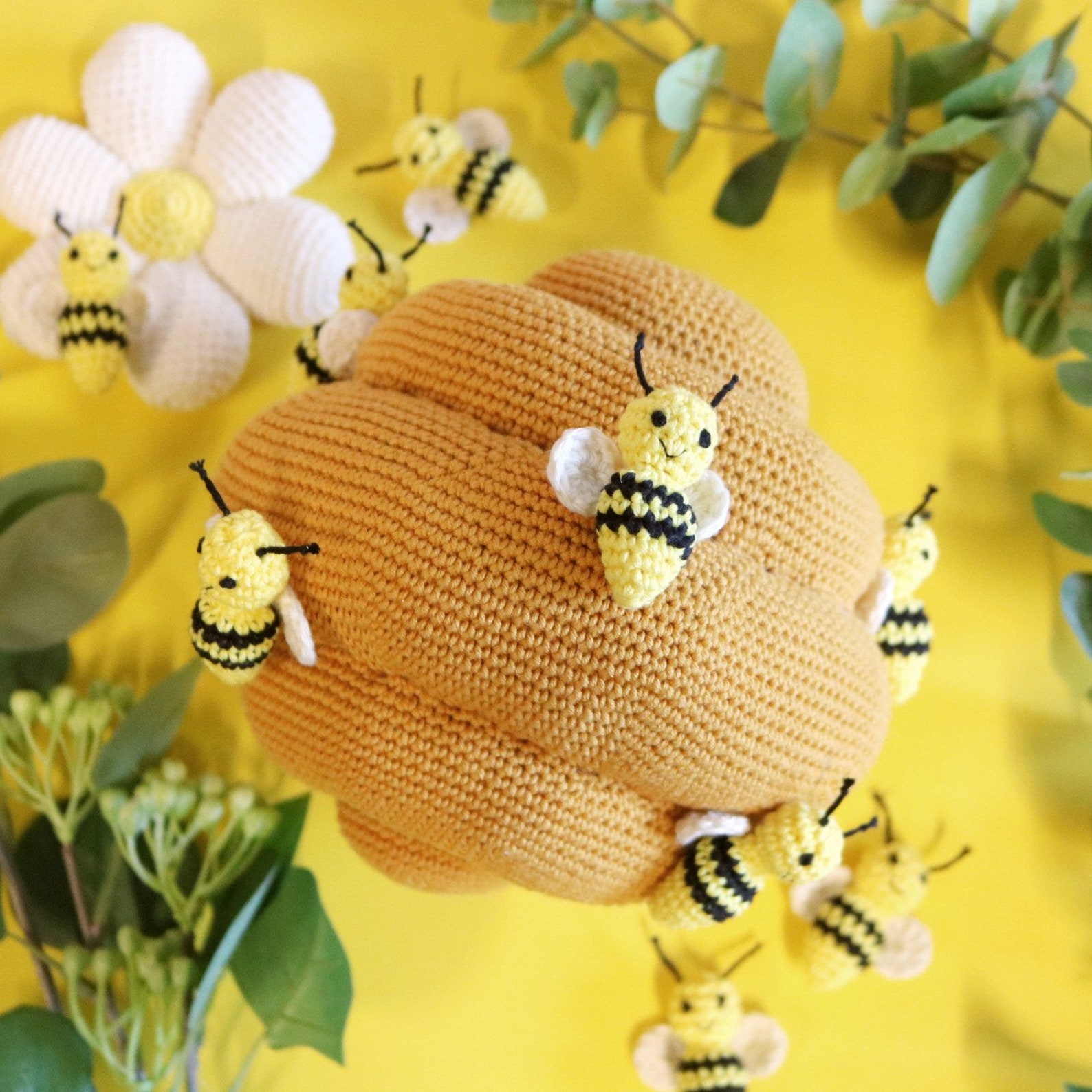 Beehive With Small Bees Crochet Pattern Amigurumi Digital - Etsy