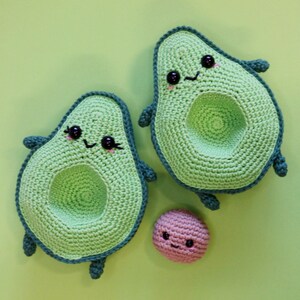 Avocado Family, Amigurumi Crochet Pattern, Digital Download - Etsy