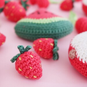 Red Fruits and Berries, Crochet Pattern Bundle, Watermelon, Apple ...