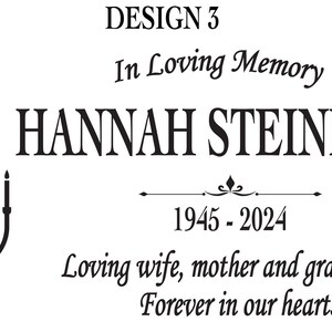 Custom Jewish Memorial Stone Gray Slate, Jewish Jew Personalized ...