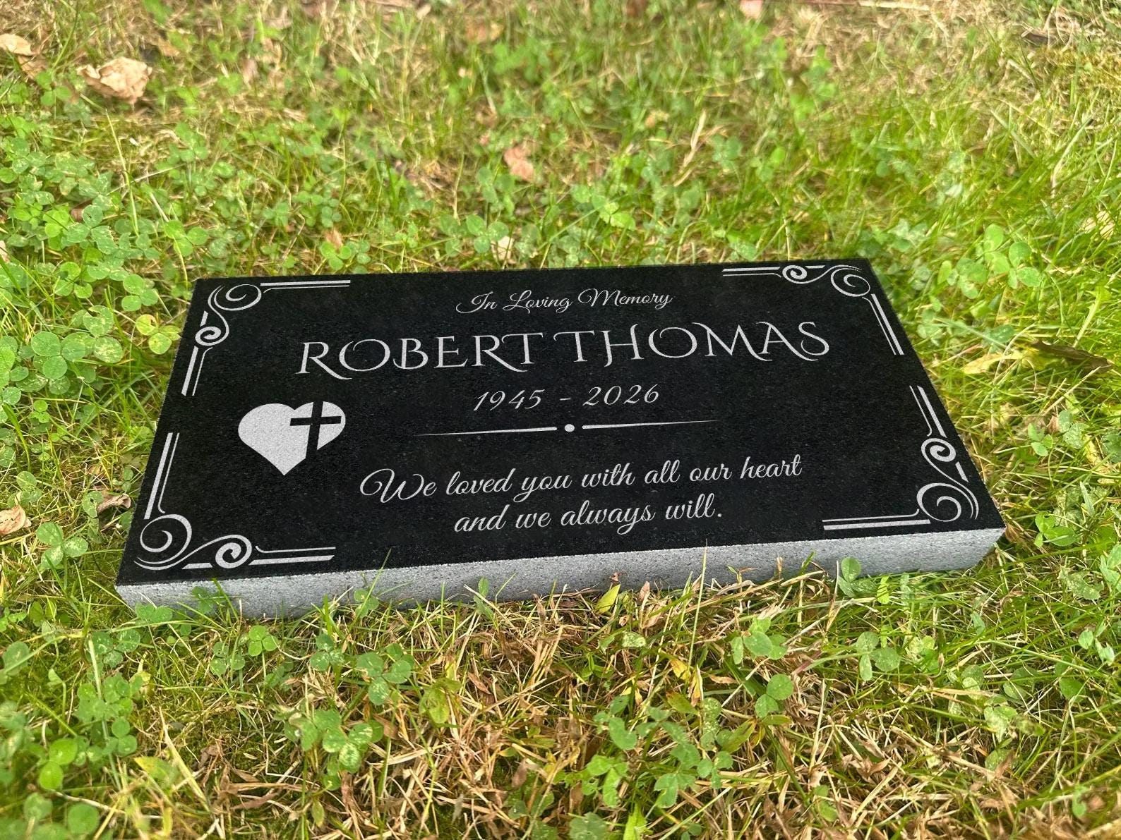 Memorial Stone for Mom Dad, Personalized in Loving Memory Memorial ...