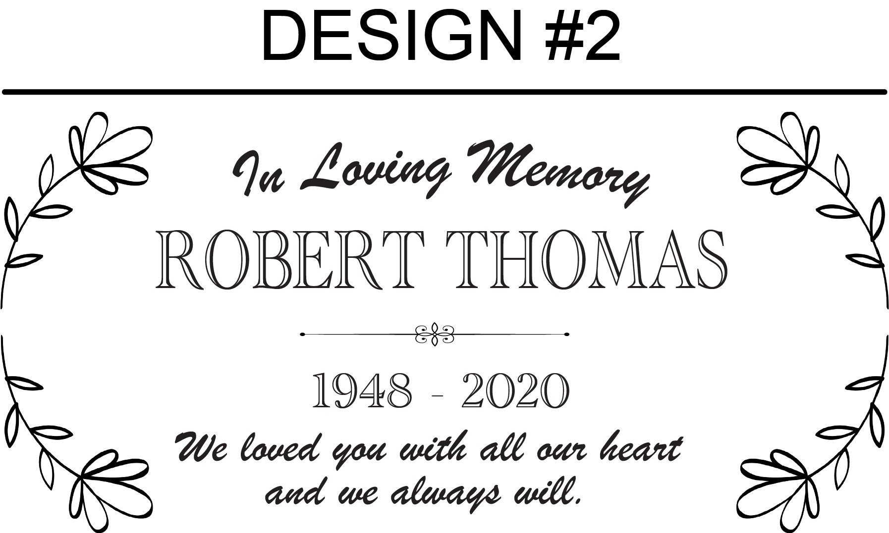 Memorial Stone Gray Slate for Mom Dad, Personalized in Loving Memory ...