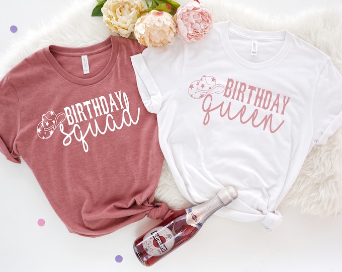 Birthday Group T-shirts, Girls Birthday Squad Shirts, Birthday Queen ...