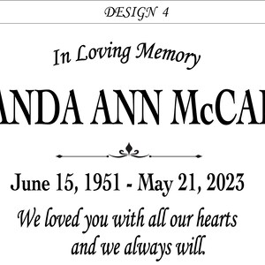 Custom Memorial Stone Gray Slate, Personalized in Loving Memory ...
