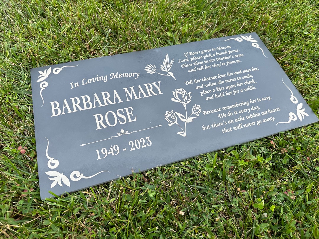 Custom Mom and Dad Memorial Stone, Personalized in Loving Memory ...