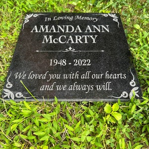 Custom Memorial Stone for Mom Dad, Personalized in Loving Memory ...