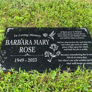 Custom Memorial Stone, Personalized in Loving Memory Memorial Stone ...