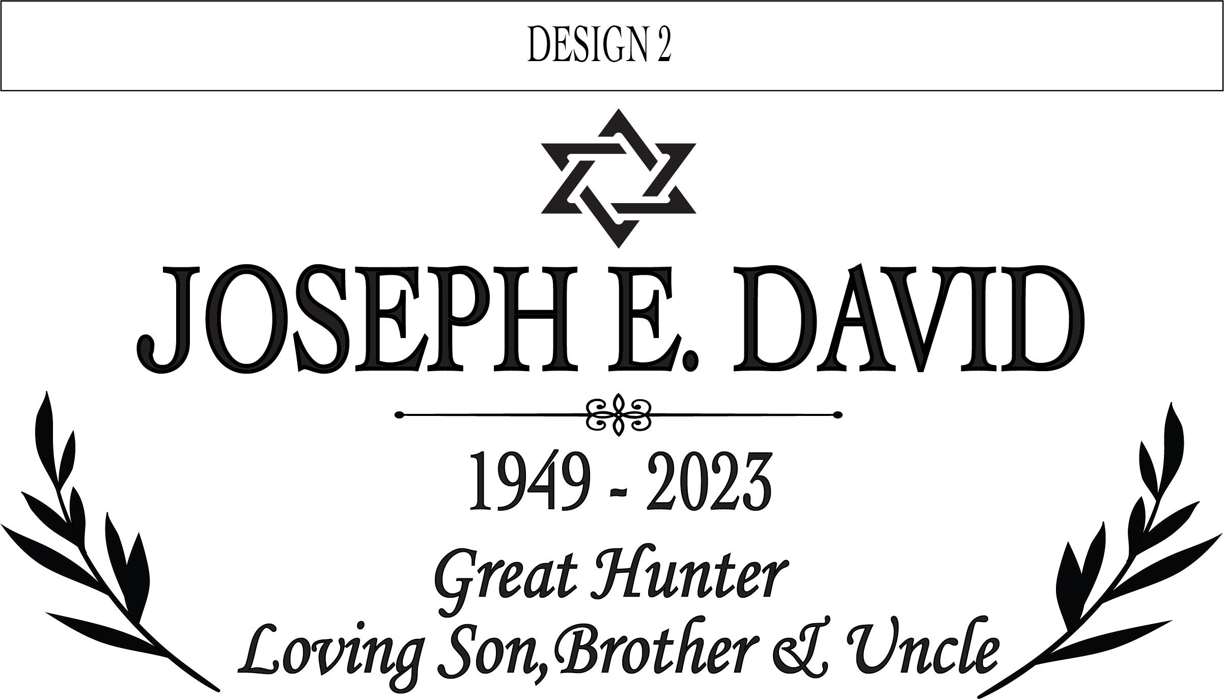 Custom Jewish Memorial Stone Gray Slate, Jewish Jew Personalized ...