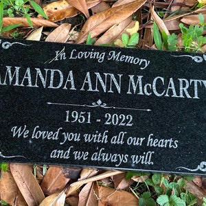 Memorial Stone, Custom in Loving Memory Stone, Memorial Plaque ...