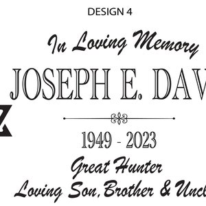 Custom Jewish Memorial Stone Gray Slate, Jewish Jew Personalized ...