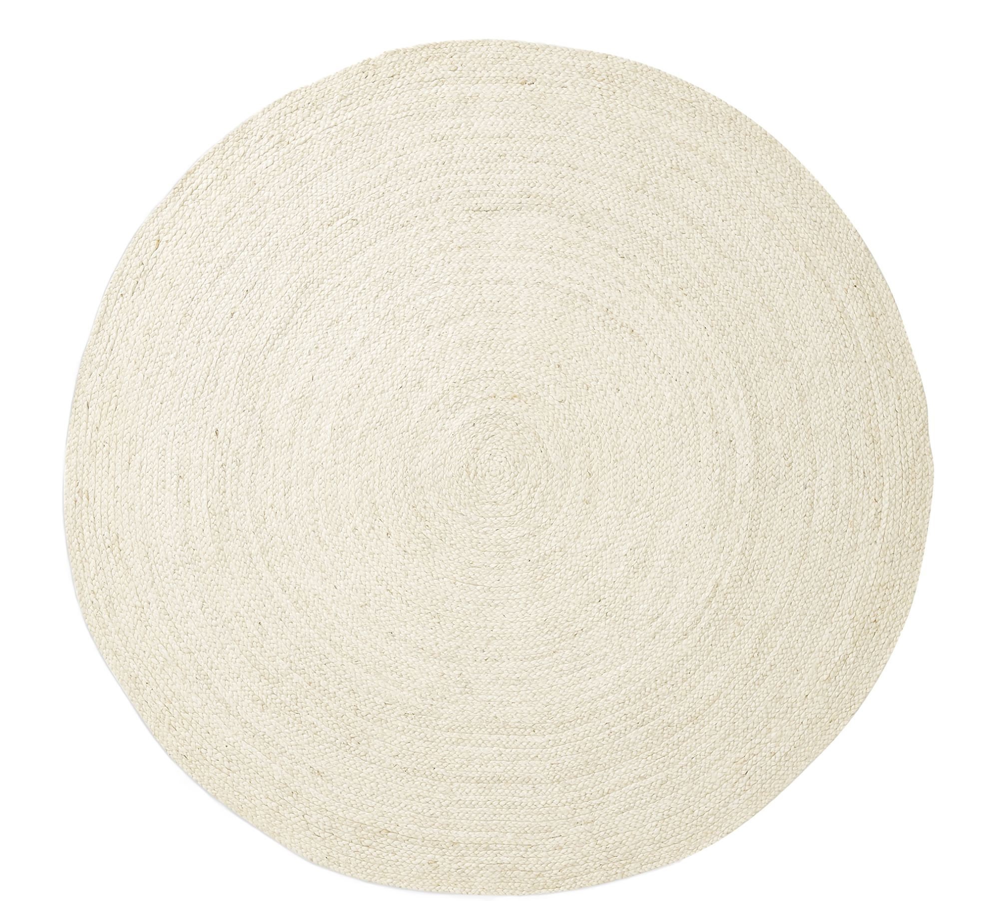 Custom Size Hand Braided Round Natural Jute Rug, Natural Fiber Vintage ...