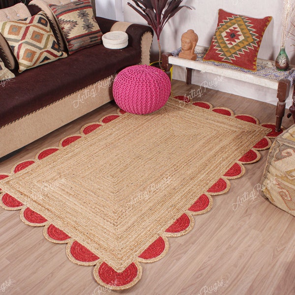 Jute Floral Rug - Etsy