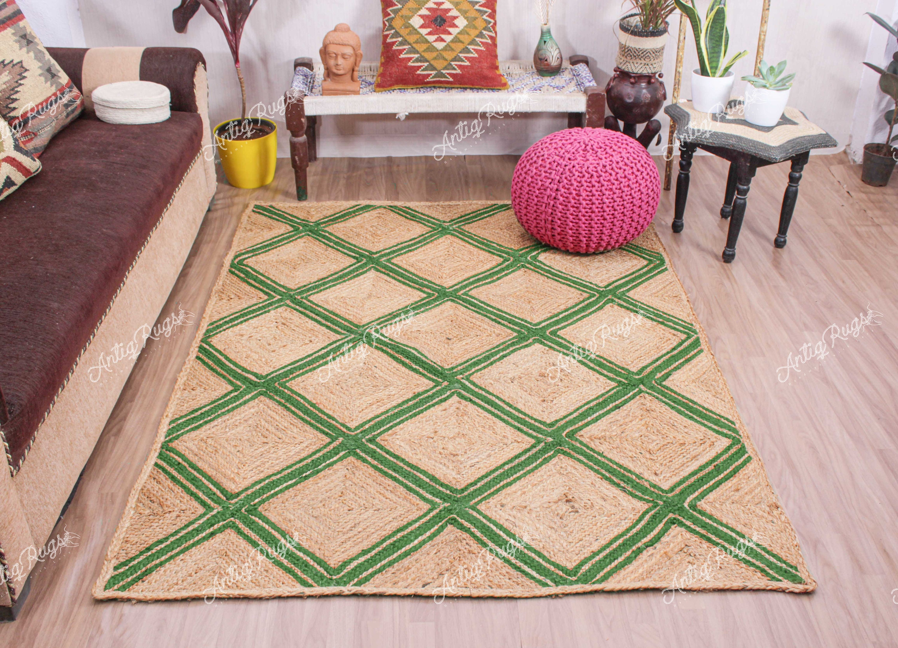 Handmade Natural Jute Rug Custom Jute Braided Rug 100% - Etsy