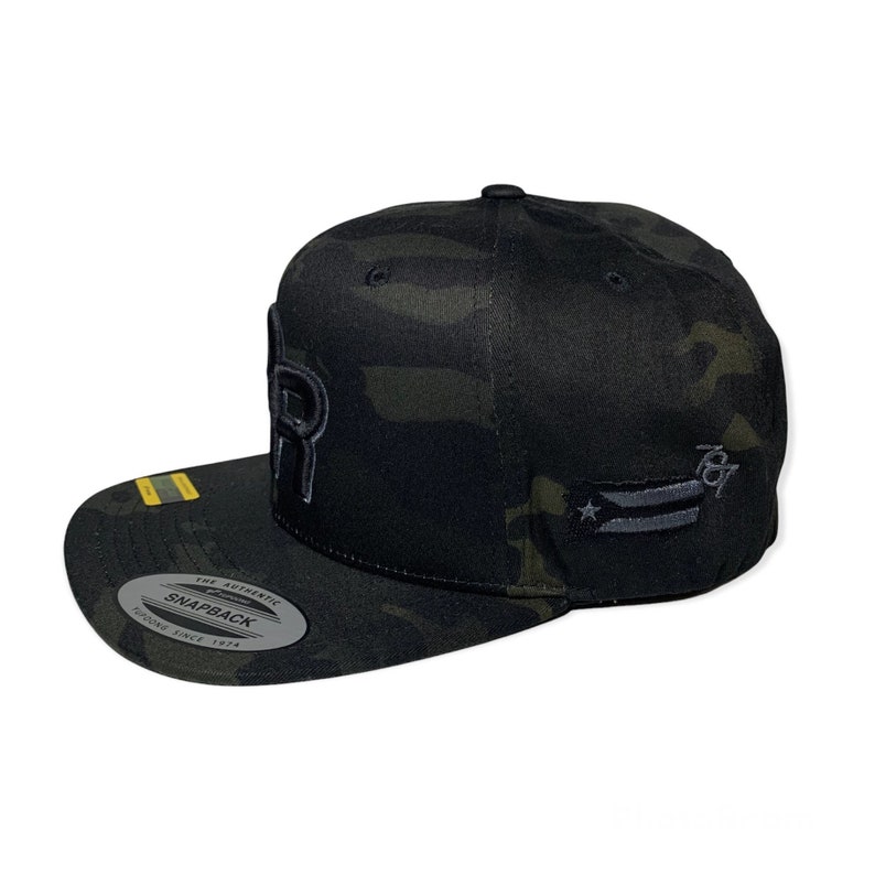 Puerto Rico Camo Camouflauge Camuflaje PR Flag Snapback Hat Cap ...