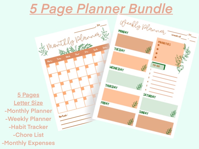 Plant Lady Printable Planner Pages | Digital Download - Etsy