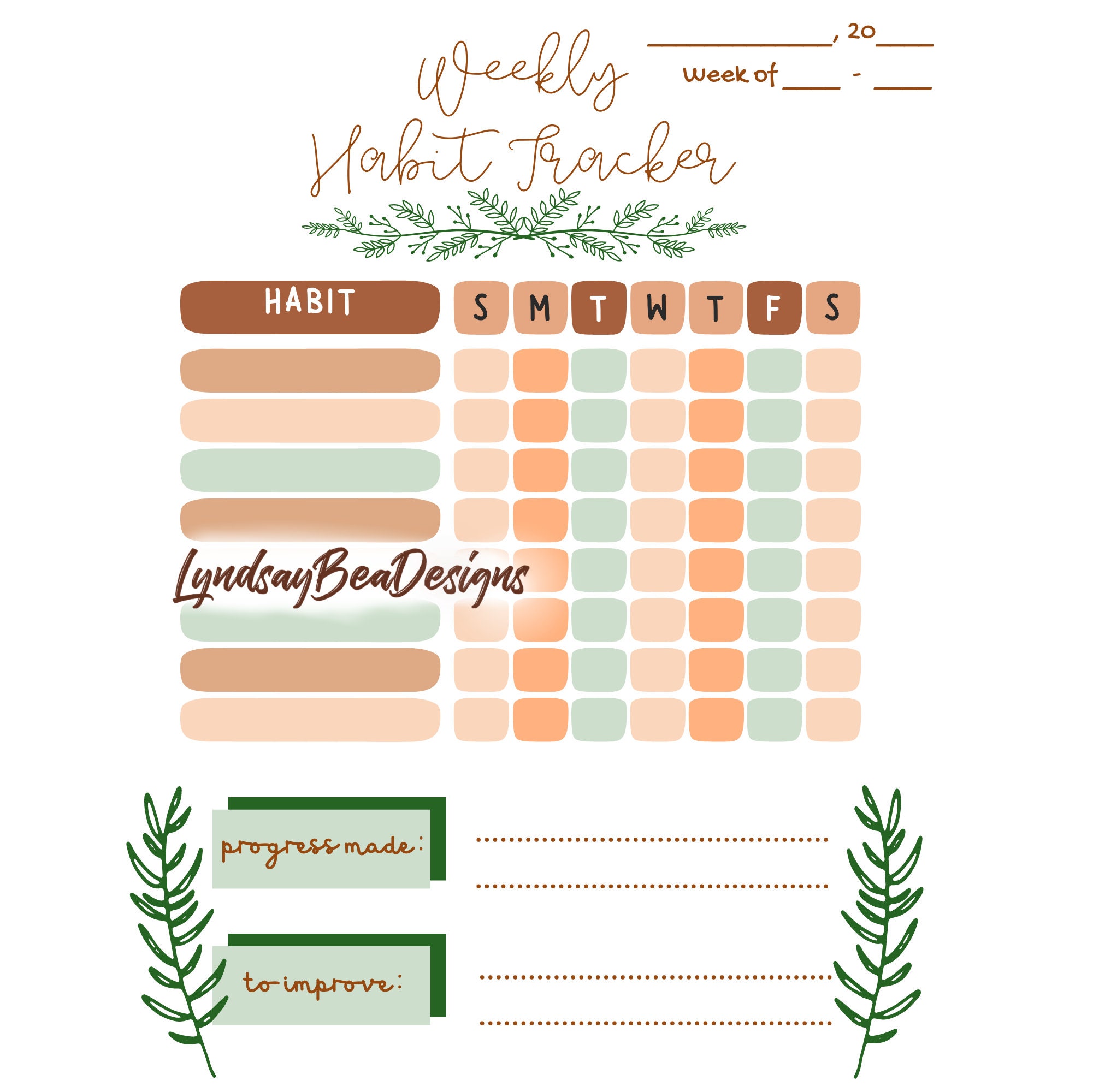 Plant Lady Printable Planner Pages | Digital Download - Etsy