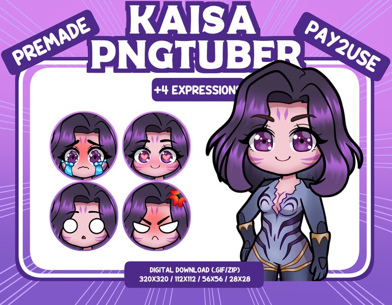 Kai'sa League of Legends Premade Pngtuber - Etsy