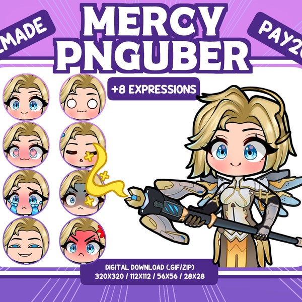 Mercy Overwatch Animated Twitch Discord Emote Pack (nice Rez) - Etsy ...