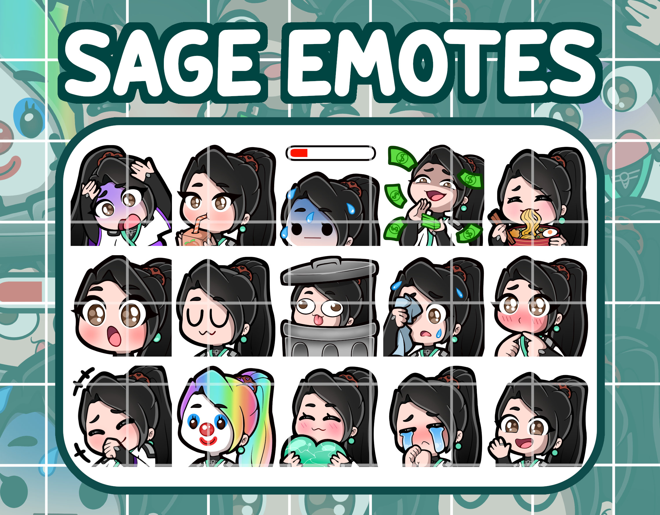 X15 Sage Emotes Valorant for Twitch/ Discord/youtube/facebook - Etsy