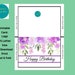 Happy Birthday Card, Purple Floral Birthday Card for Her, Digital ...