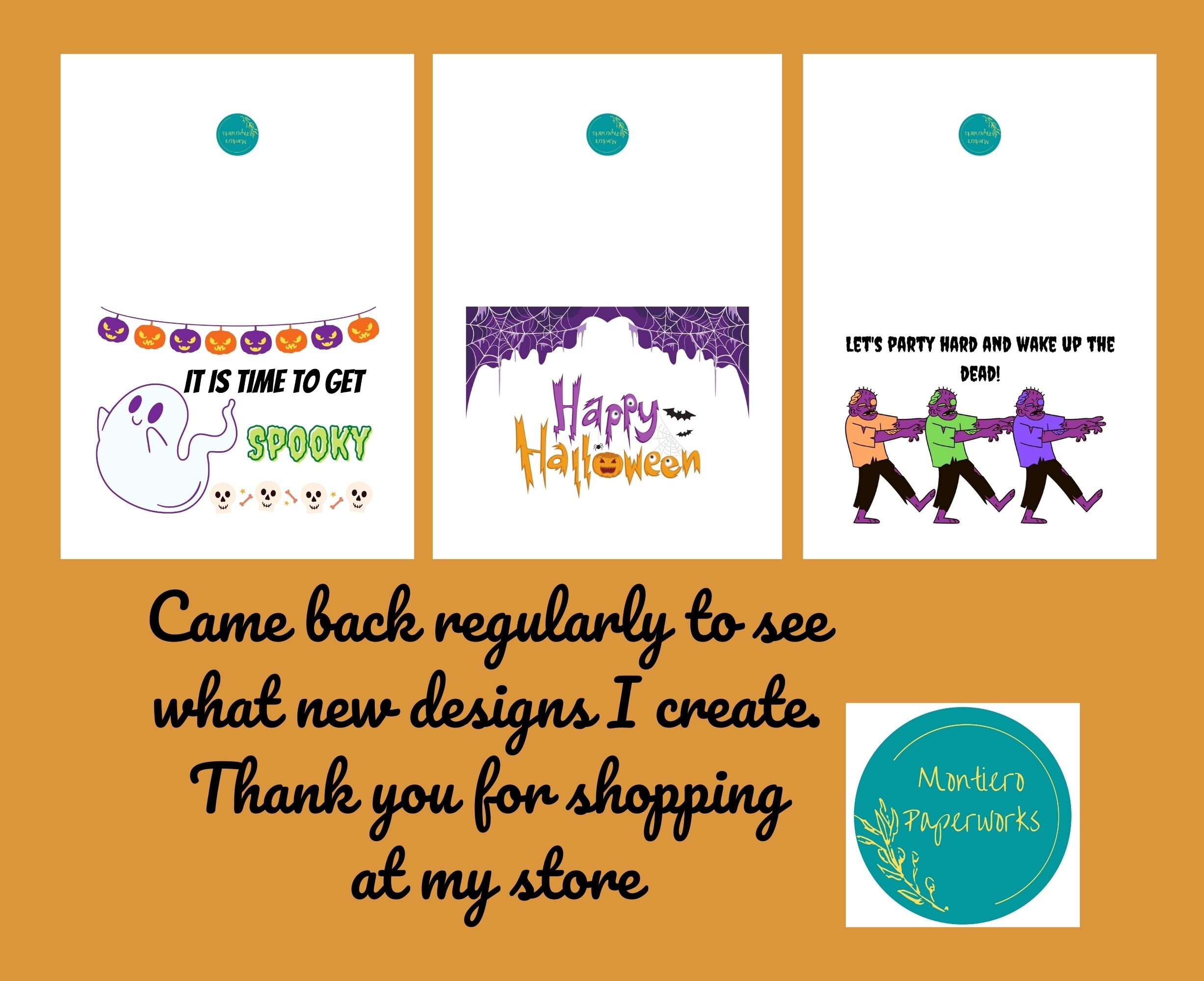 Time to Get Spooky, Halloween Themed Card, Happy Halloween, 7x5 Inches ...