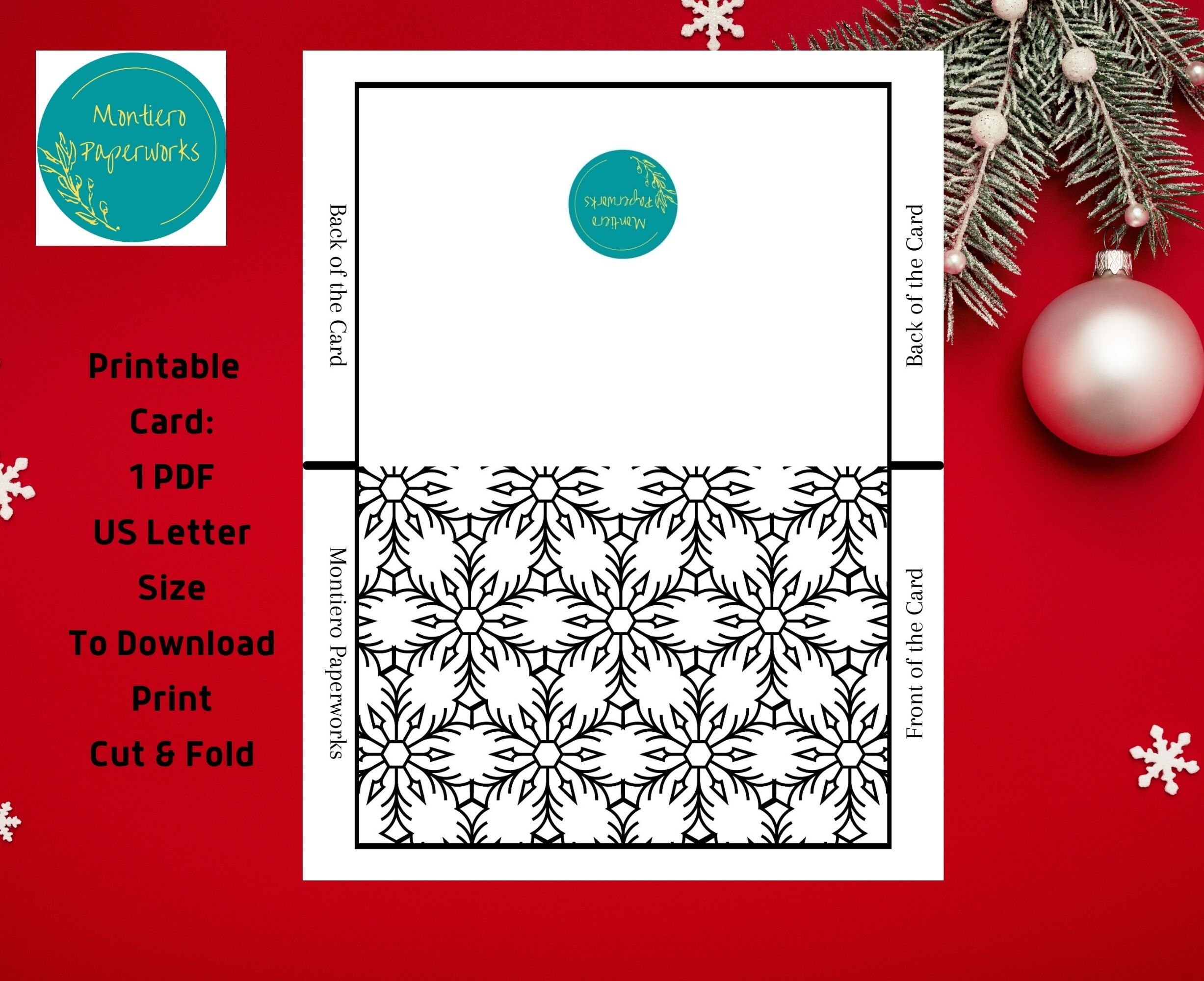 10 Christmas Designs That Are Snowflaked Themed, Color in the Card the ...