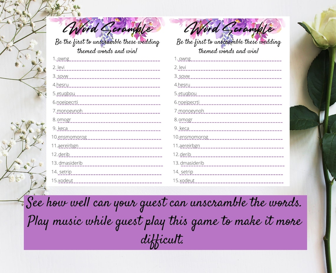 Bridal Shower Games, Easy to Use and Play Games for the Bridal Party ...