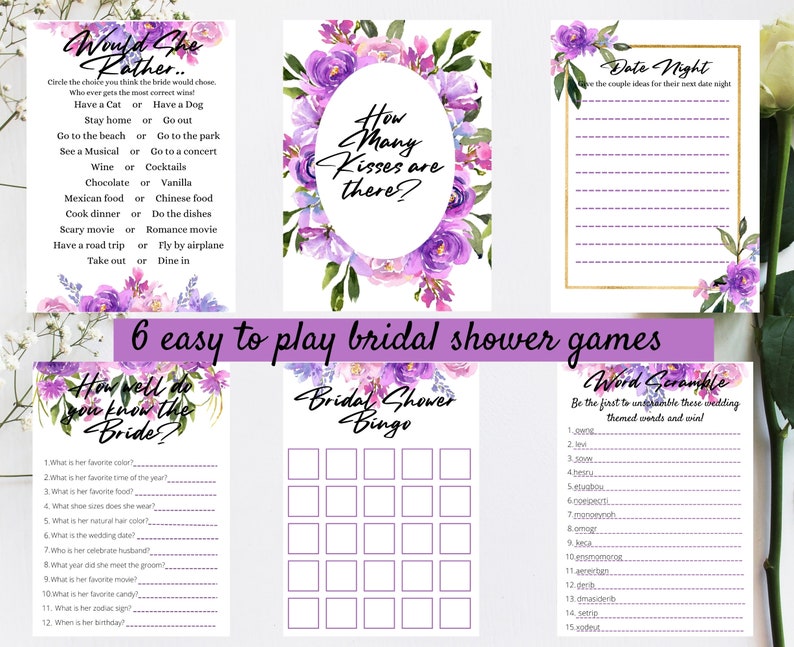 Bridal Shower Games, Easy to Use and Play Games for the Bridal Party ...