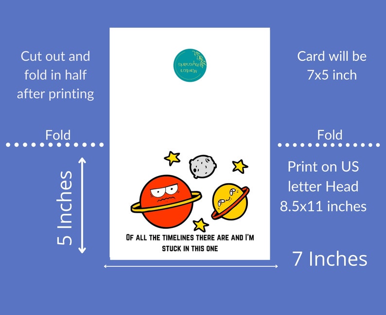 Humor Card, Joke About Timelines, Use for Any Occasion, Blank Inside ...