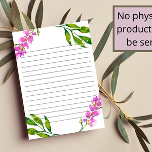 Pink Floral Stationary Set, 6 Different Designs Included, Lined and ...