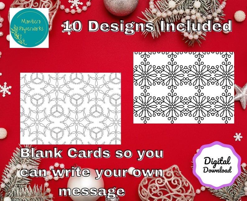 10 Christmas Designs That Are Snowflaked Themed, Color in the Card the ...