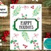Happy Holidays, Christmas Card, Printable Card, Digital Download Card ...