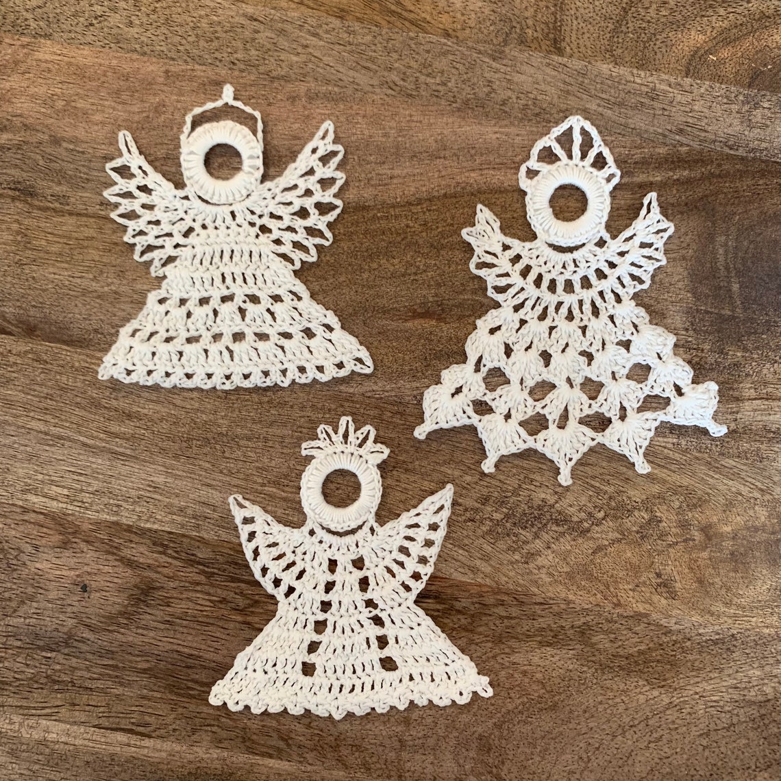 PATTERN: Crocheted Christmas Angel Tree Ornaments - Etsy