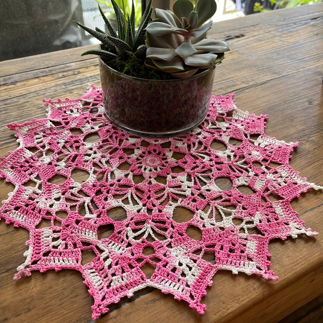 Spring Brilliance Crocheted Table Centrepiece Doily - Etsy