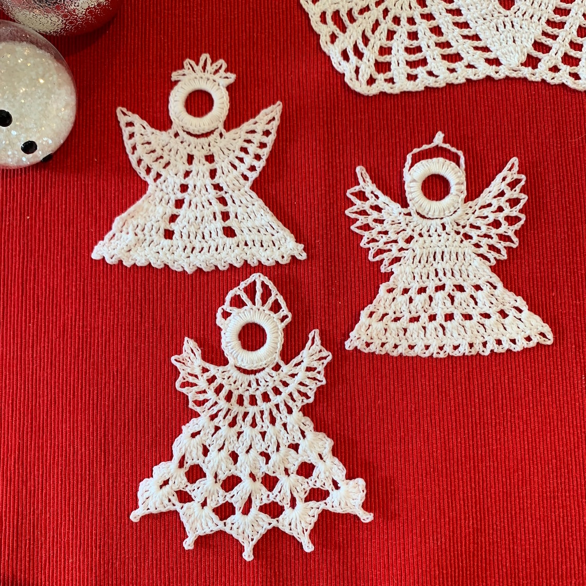 PATTERN: Crocheted Christmas Angel Tree Ornaments | Etsy