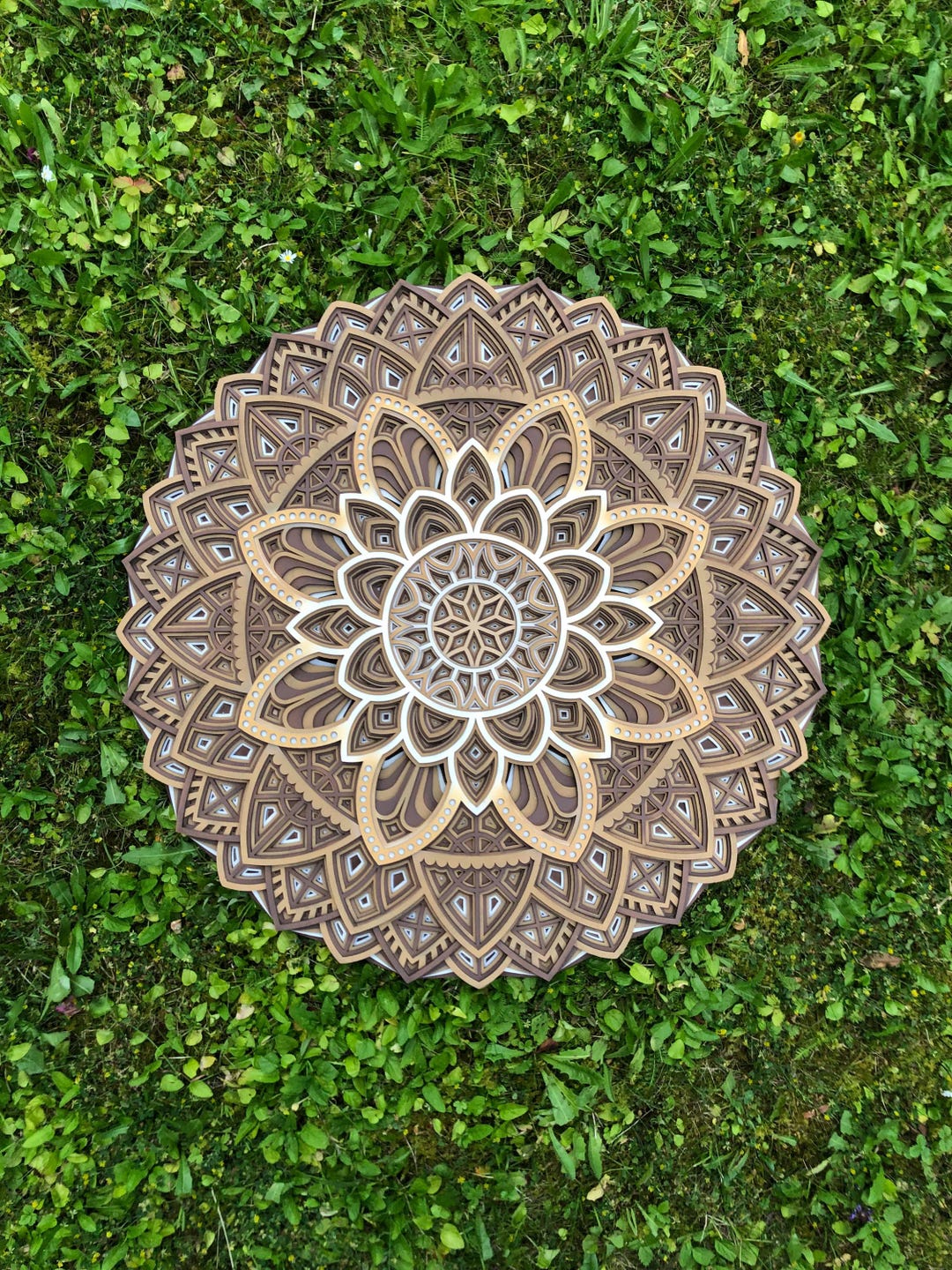 Mandala, Wood Carving Wall Art, Multilayer Decor, Multi-layer Wall Art ...