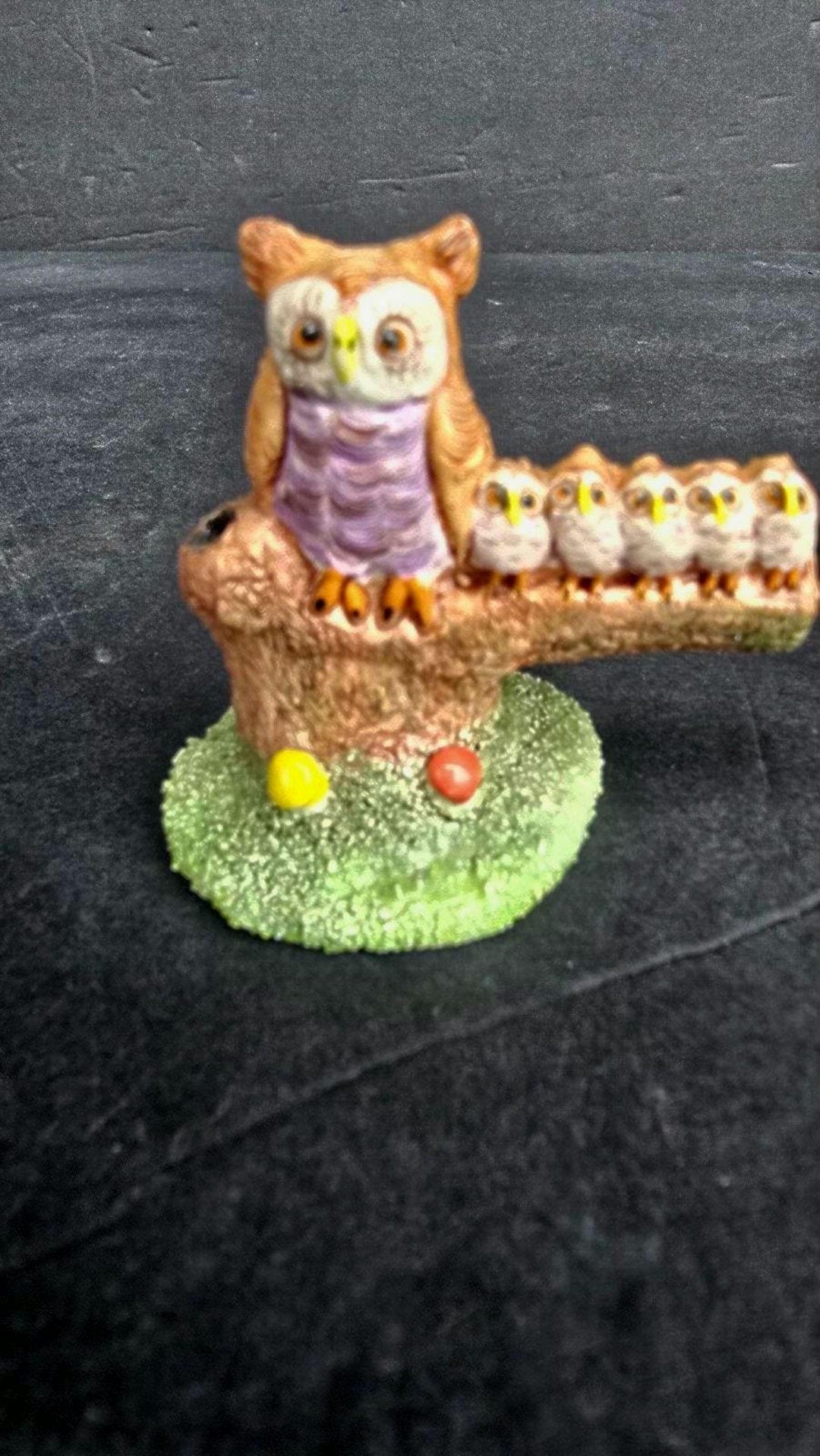 Vintage Basil Matthews Owl Family Figurine Signed Hand Painted Made in ...