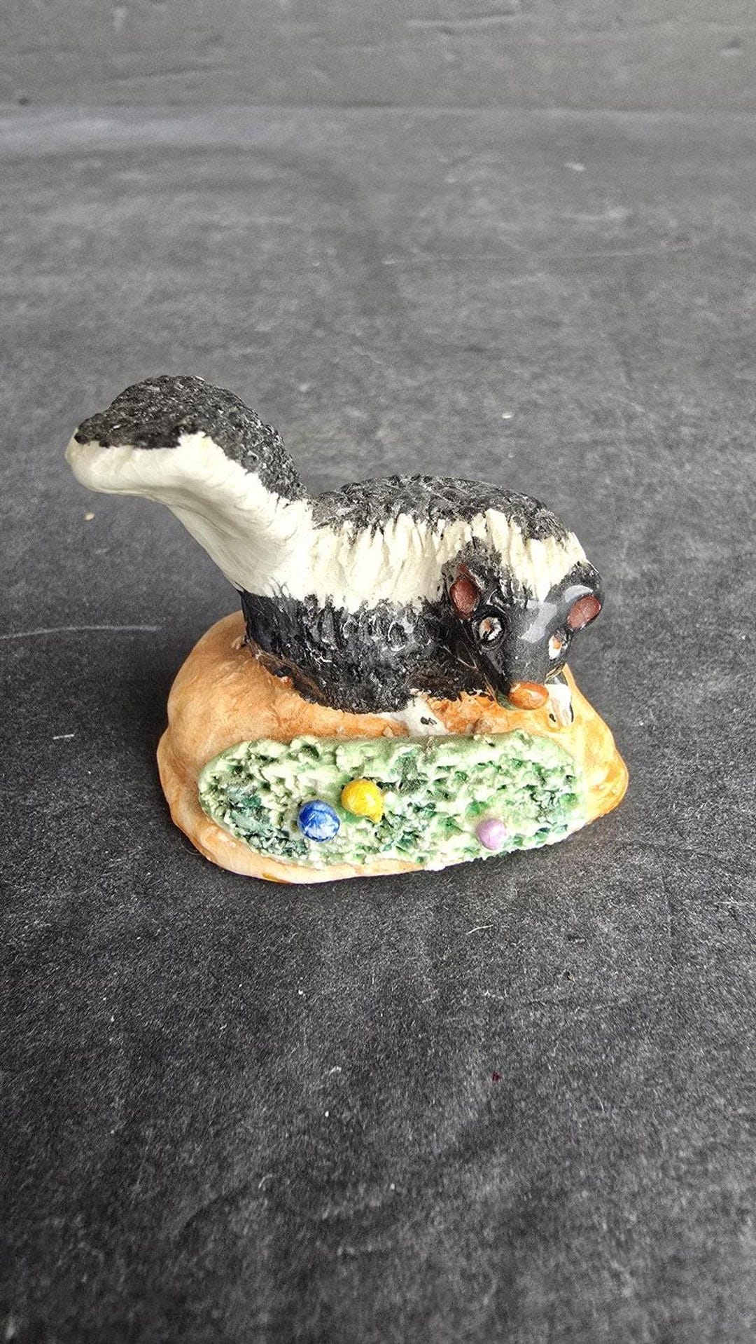 Vintage Basil Matthews Skunk Figurine Signed Hand Painted Ceramic ...