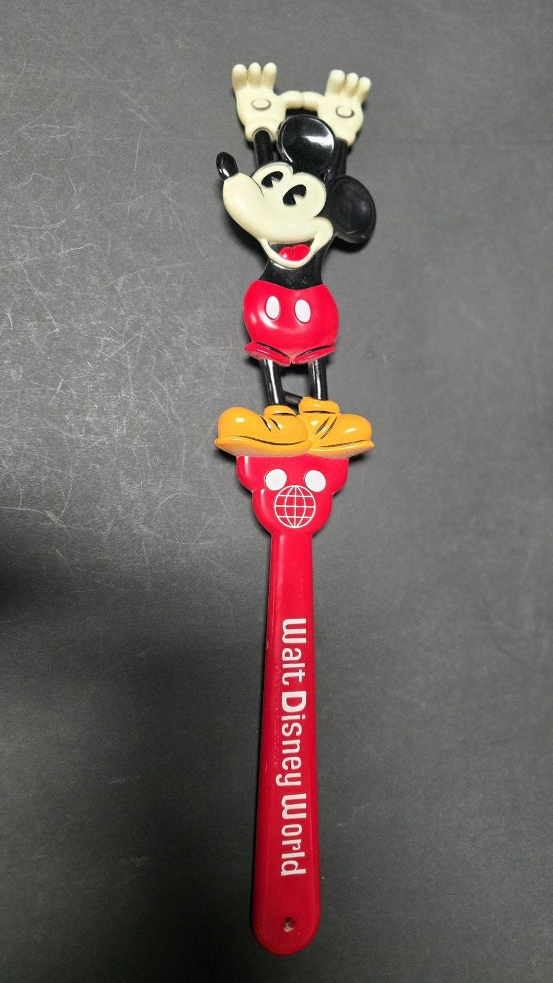 Vintage Mickey Mouse Walt Disney World Disneyland Red Plastic Back ...