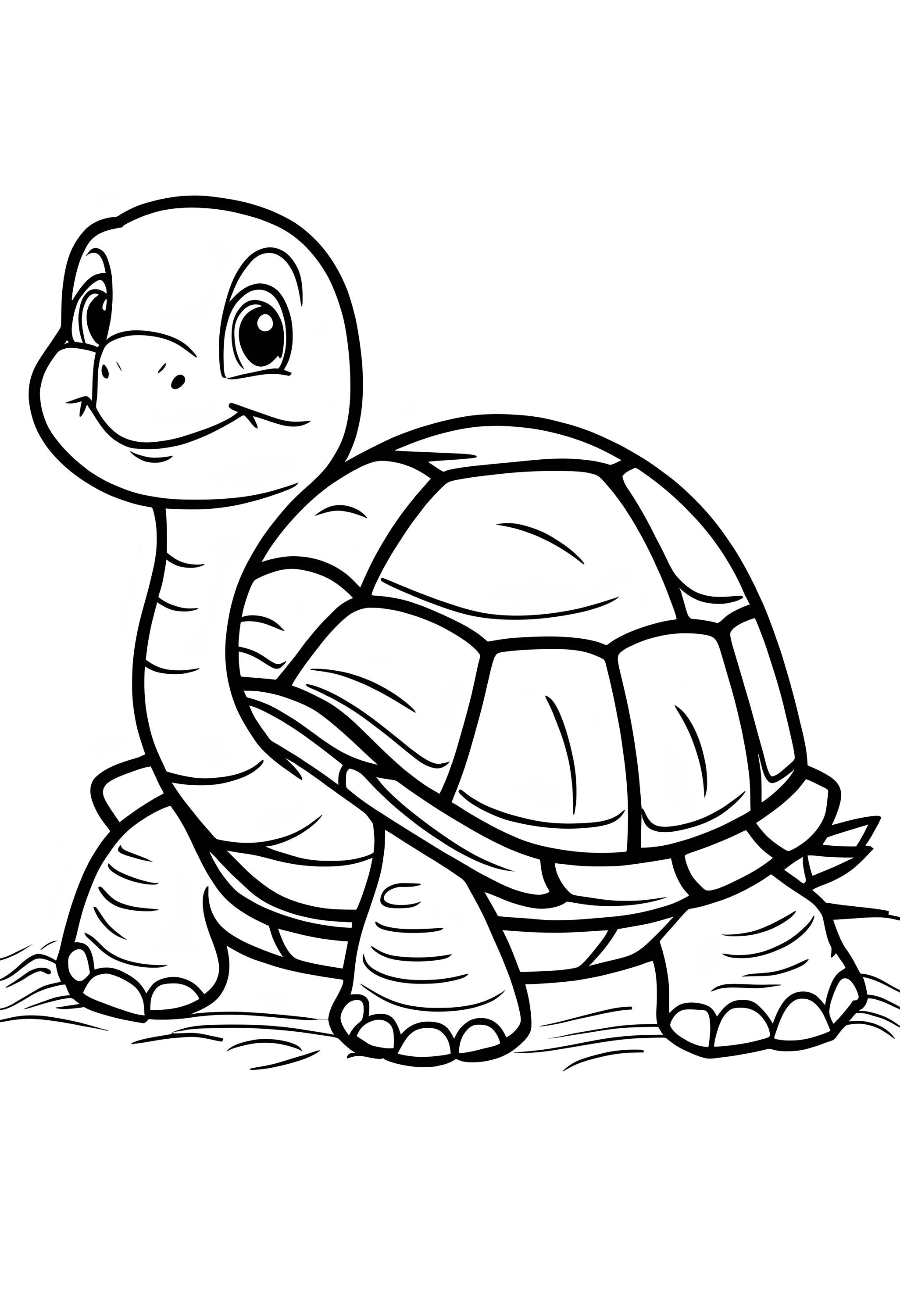 Turtle Ocean Life Children's Coloring Page - Etsy
