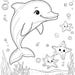 Dolphin Ocean Life Coloring Page for Kids - Etsy