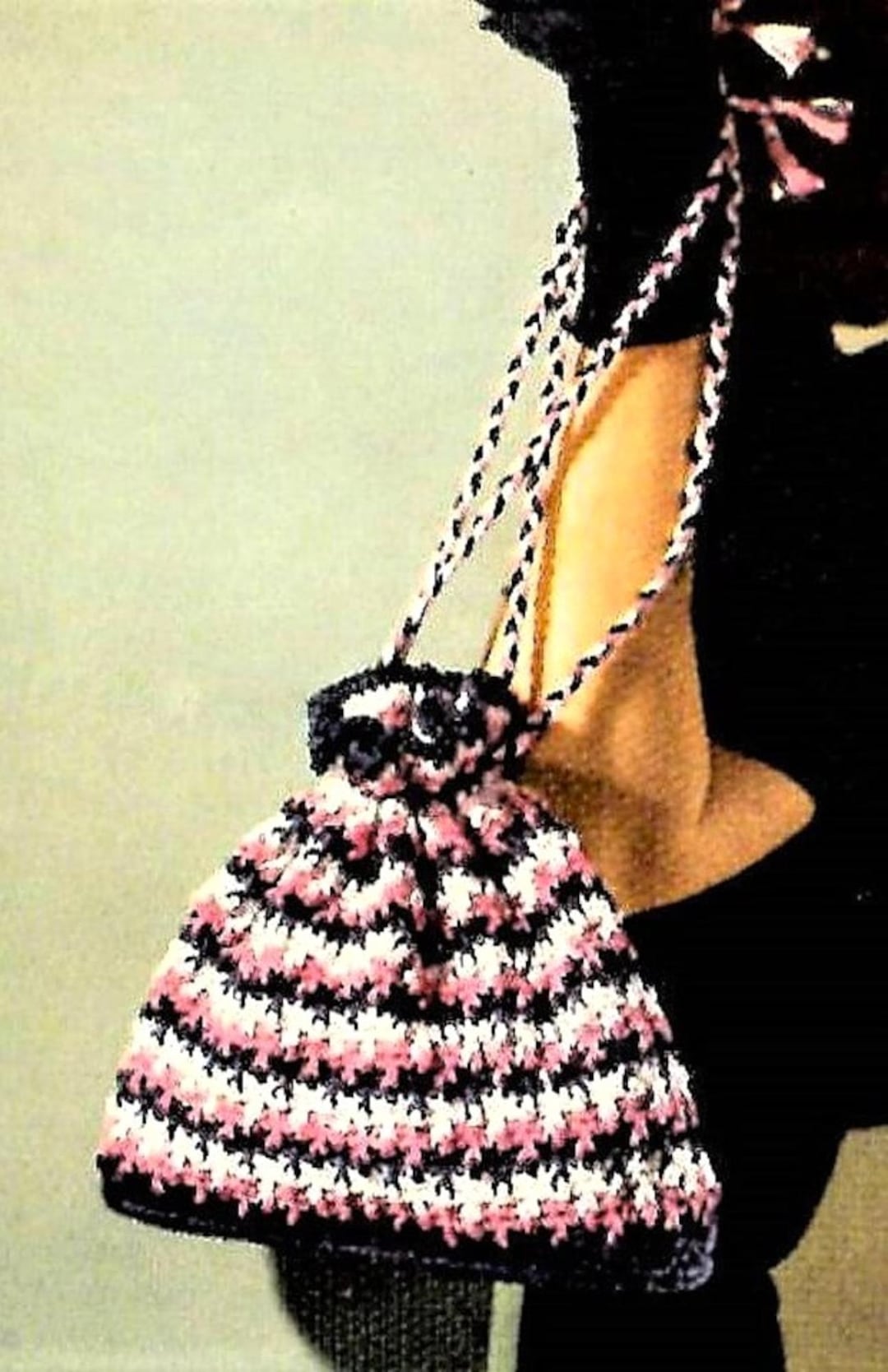 Vintage Crochet Bag Pattern Collection: 1950s Drawstring & Beach Bag ...
