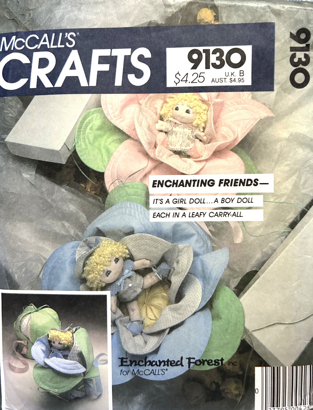 Vintage Doll Pattern, Soft Sculptured Doll Patterns, Doll Clothing ...