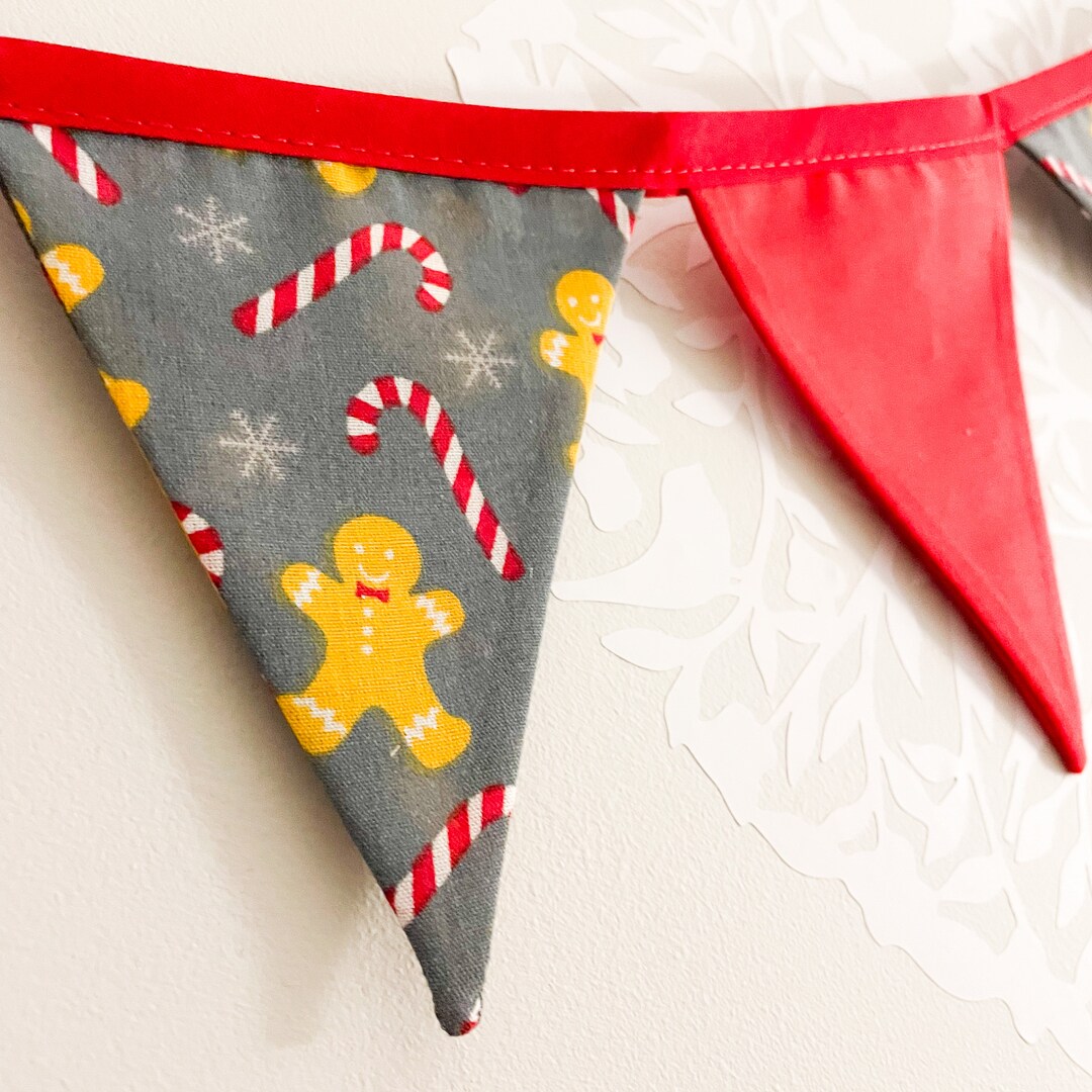 Mini Bunting, Gingerbread Men, Christmas Bunting, Gingerbread Christmas ...